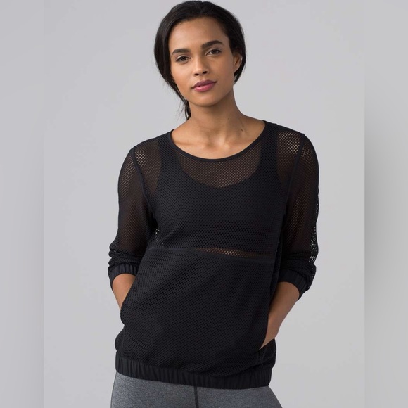lululemon athletica | Tops | Lululemon Mesh On Mesh Popover Like New ...